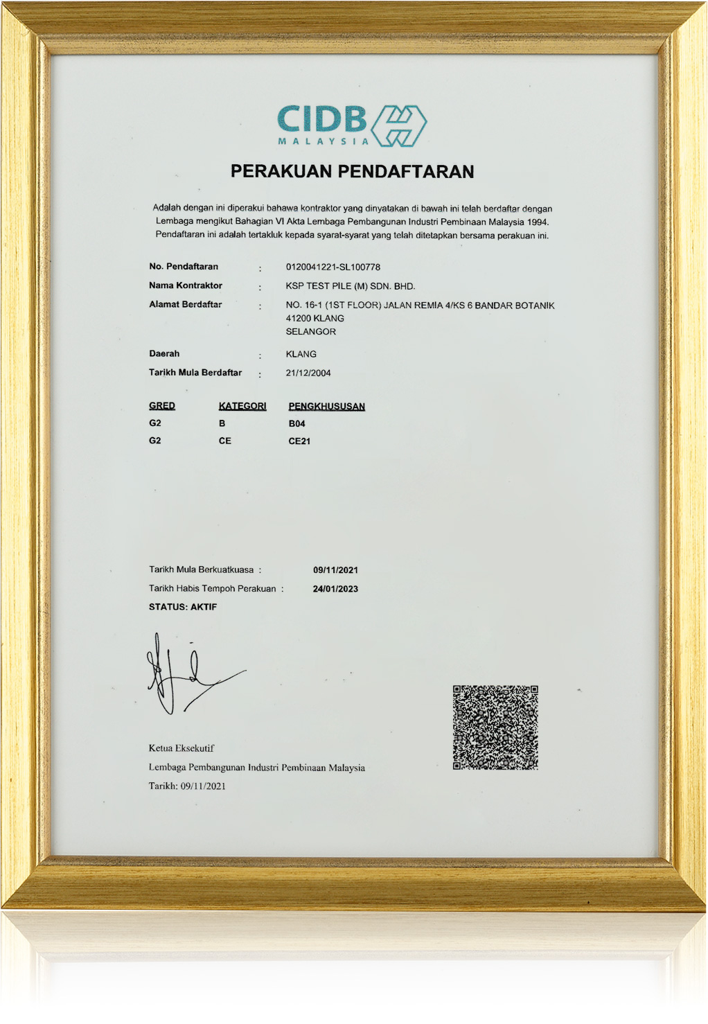 KSP Test Pile (M) Sdn Bhd – Test Piling